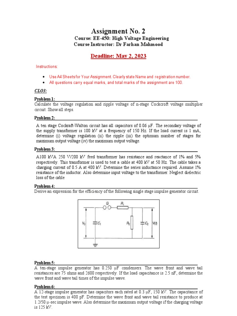 Assignment 2 Pdf Capacitor Voltage