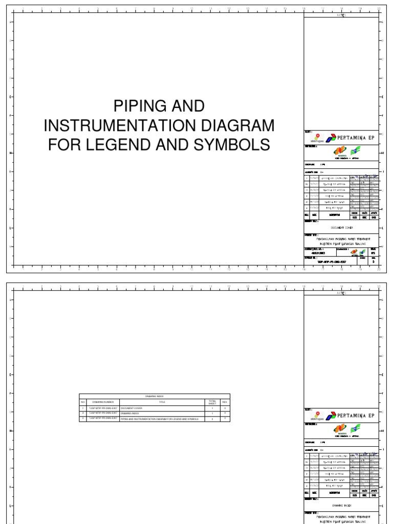 Piping and Instrumentation Diagram For Legend and Symbols: Pertamina Ep ...