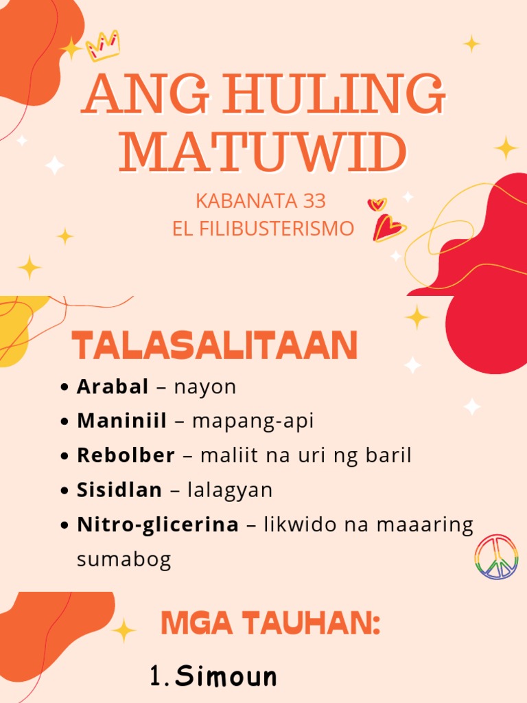 ANG HULING MATUWID - El Filibusterismo | PDF