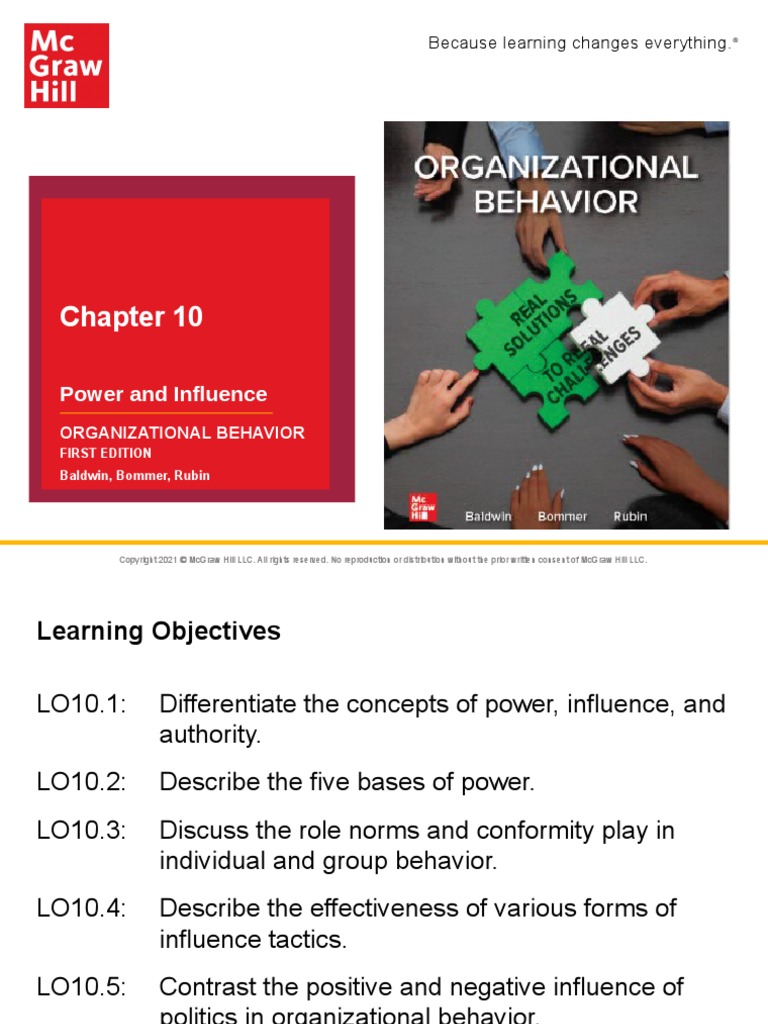 Baldwin 1e Ch10 PPT FINAL Accessible | PDF | Power (Social And Political) | Conformity