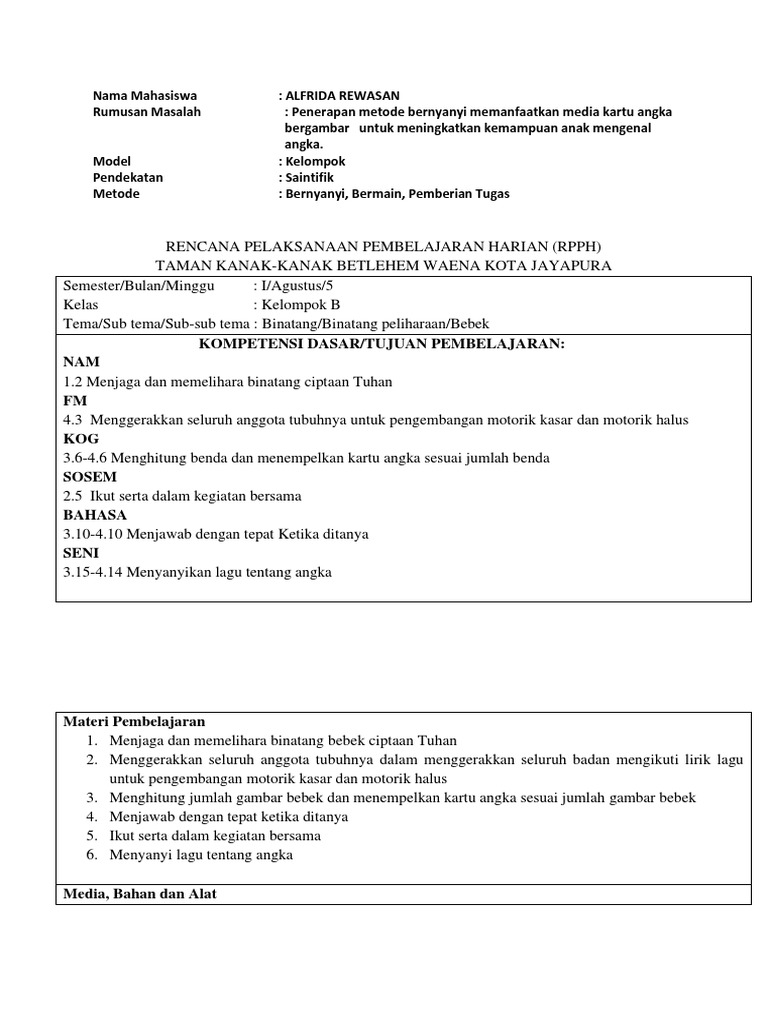 RPPH Aksi Ke 2 (RPPH 3) | PDF | Seni & Disiplin Bahasa