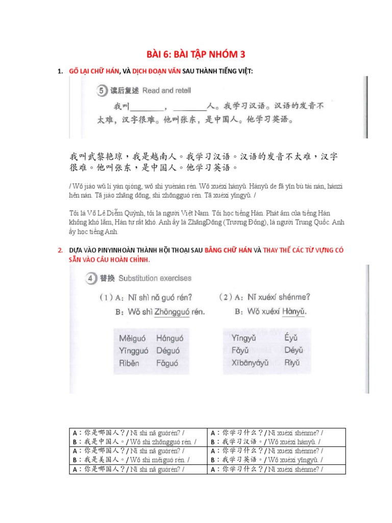 CHN111 - Group 3 chapter 6 | PDF