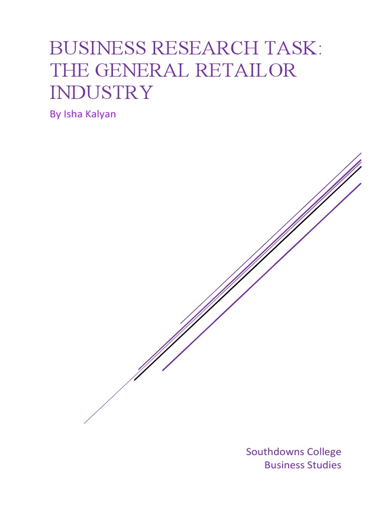 Business Research Task | PDF | Retail | Brand
