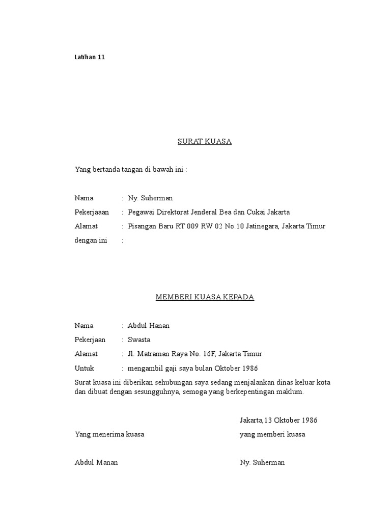 Latihan 6,7,9,11 Korespondensi Aqil | PDF