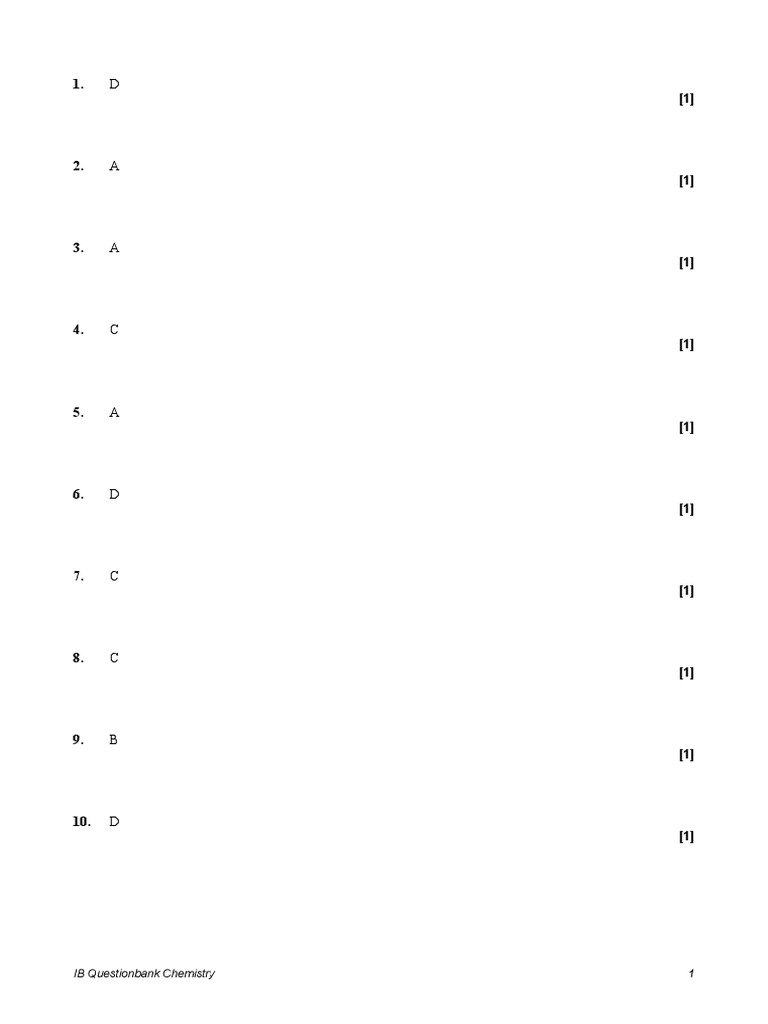 Multiple Choice Questions Topic 10 Answers | PDF