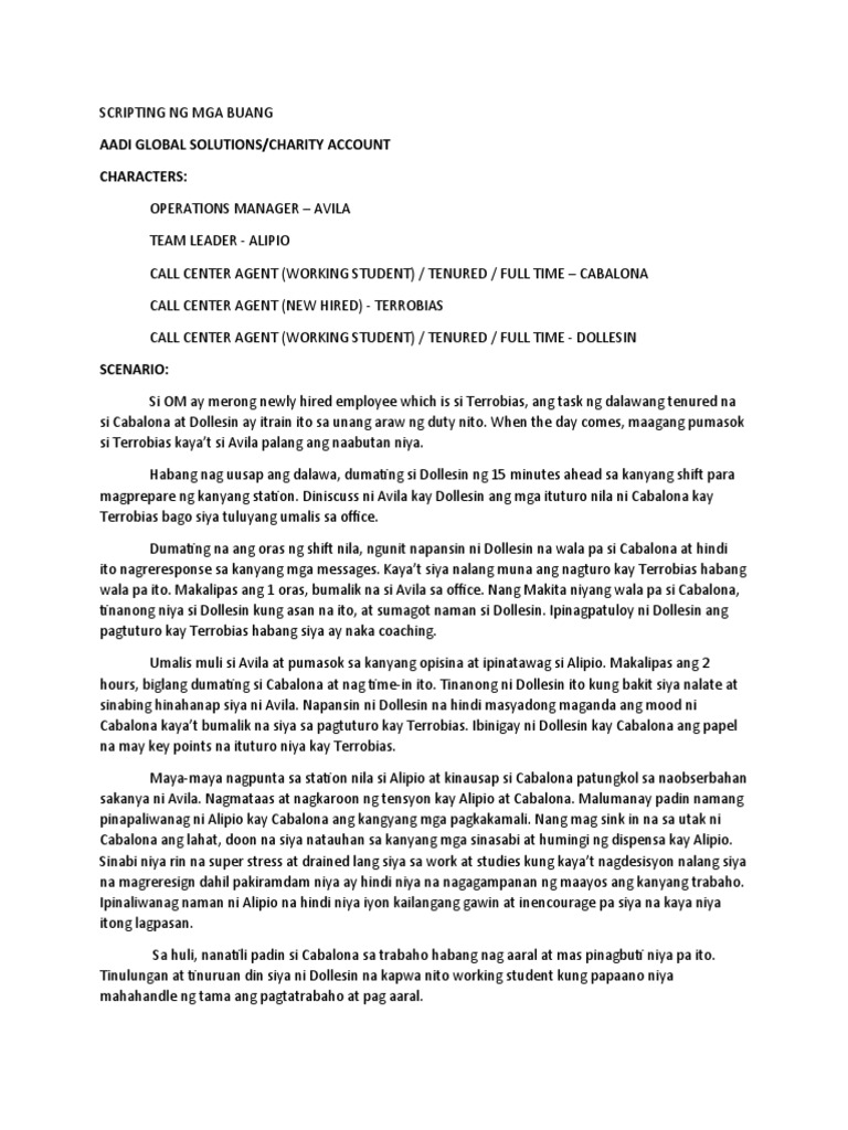 Scripting NG Mga Buang 111 | PDF