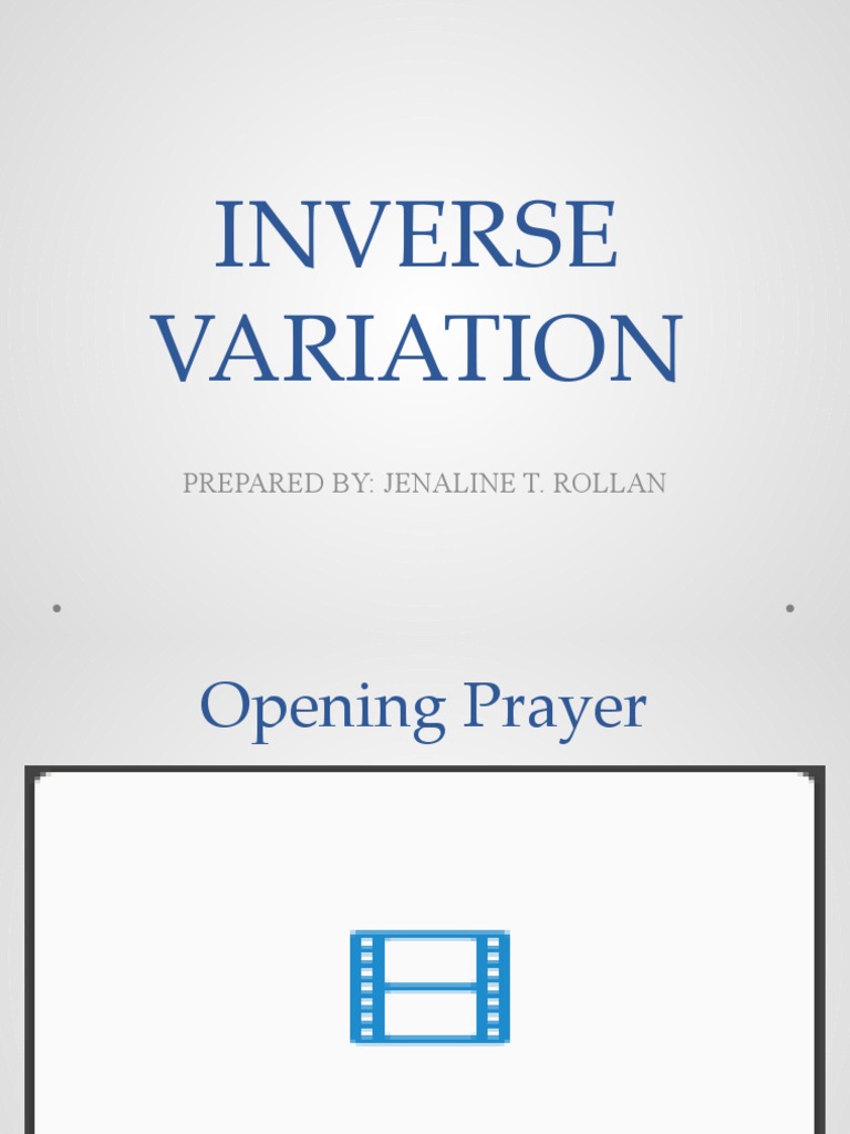 Inverse Variation | PDF | Variable (Mathematics) | Mathematics