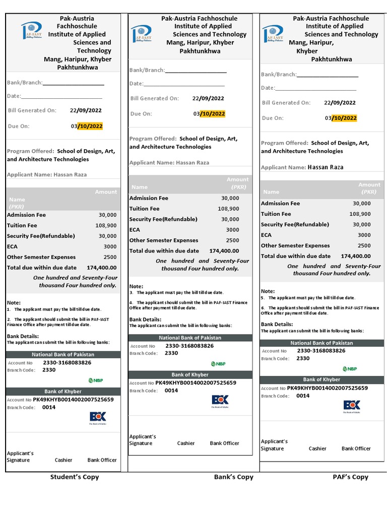 Offer Letter SDAAT | PDF | Fee | Student Financial Aid In The United States