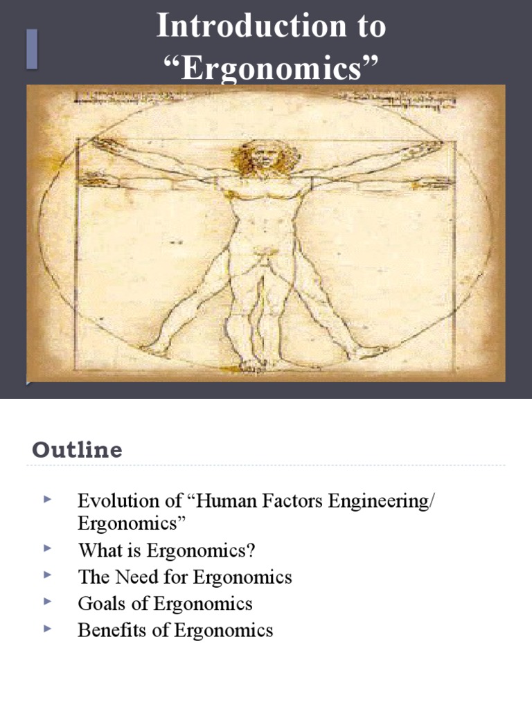 Lecture 1 Introduction to Ergonomics | PDF | Human Factors And ...