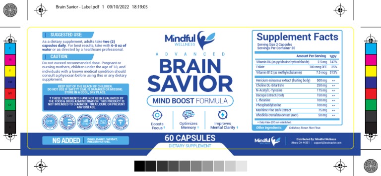Brain Savior - Label | PDF | Dietary Supplements | Food And Drink