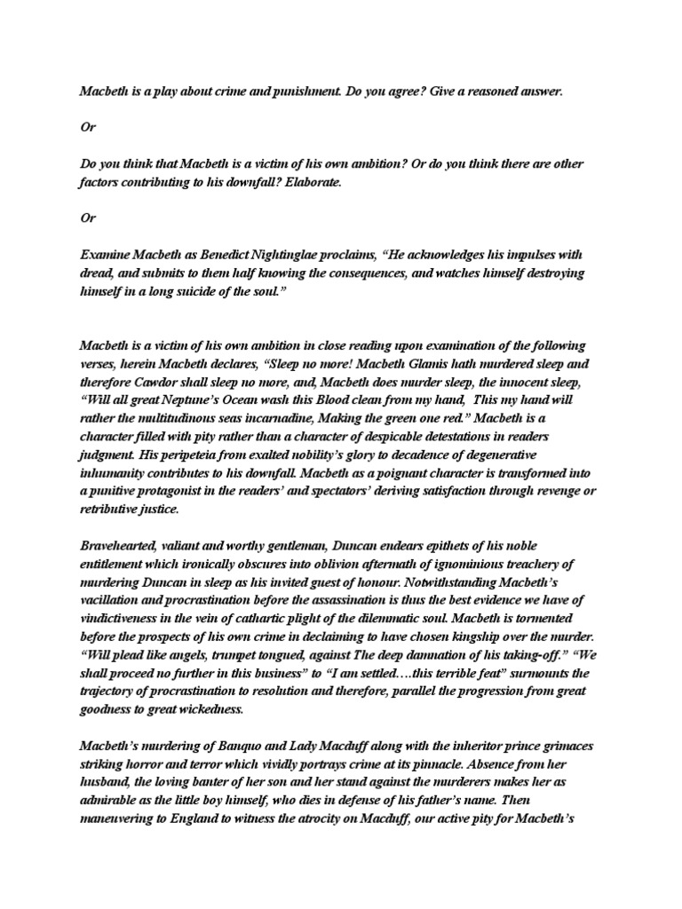 William Shakespeare's Tragedy Macbeth | PDF | Macbeth