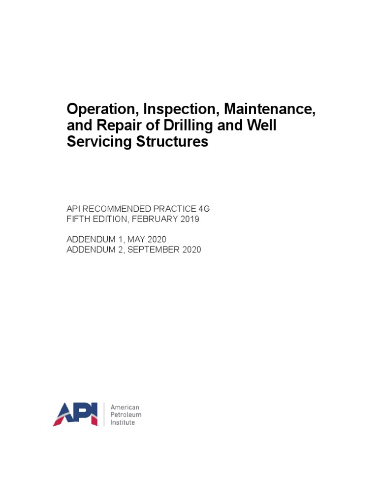 Preview API RP 4G | PDF