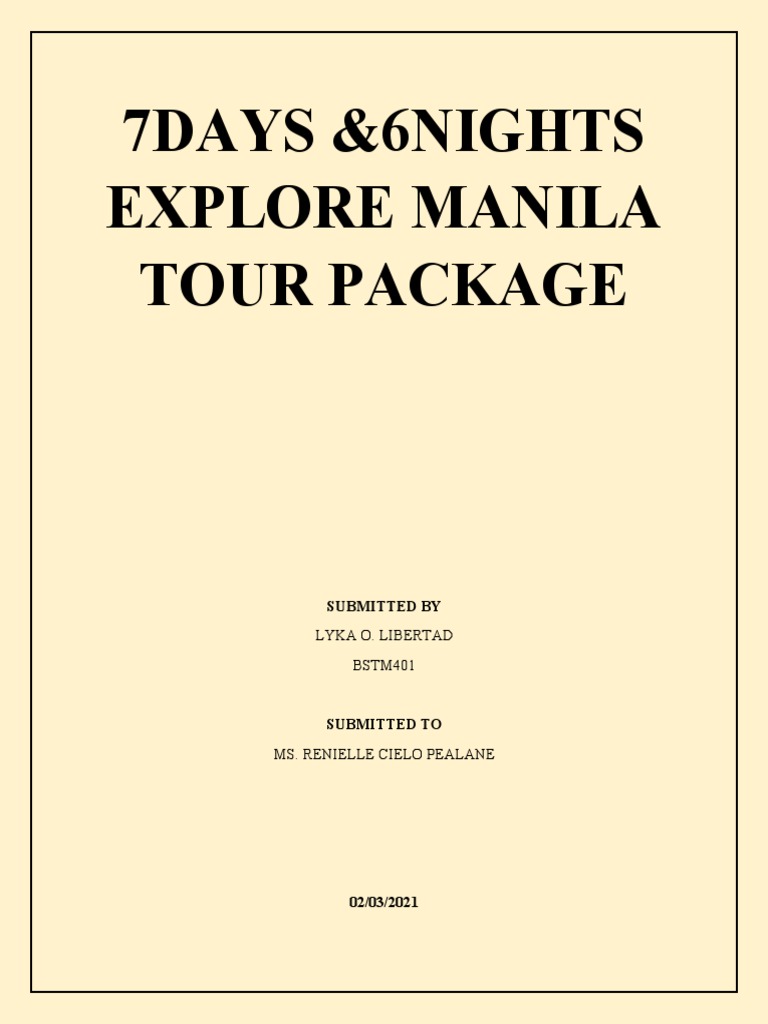 Independent Tour Package | PDF