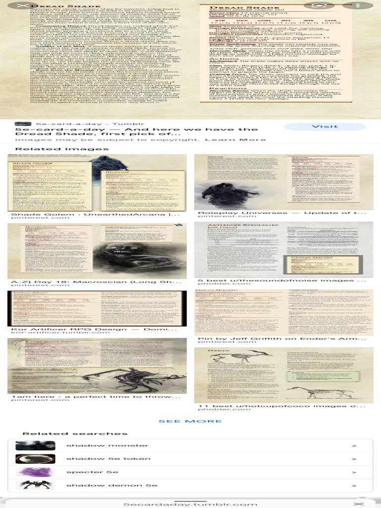 Shade DND 5e - Google Search 5 | PDF