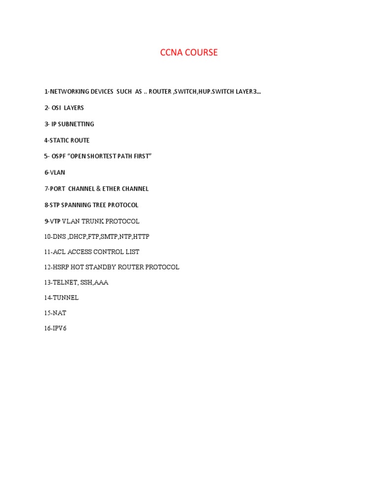 Ccna Course Pdf 