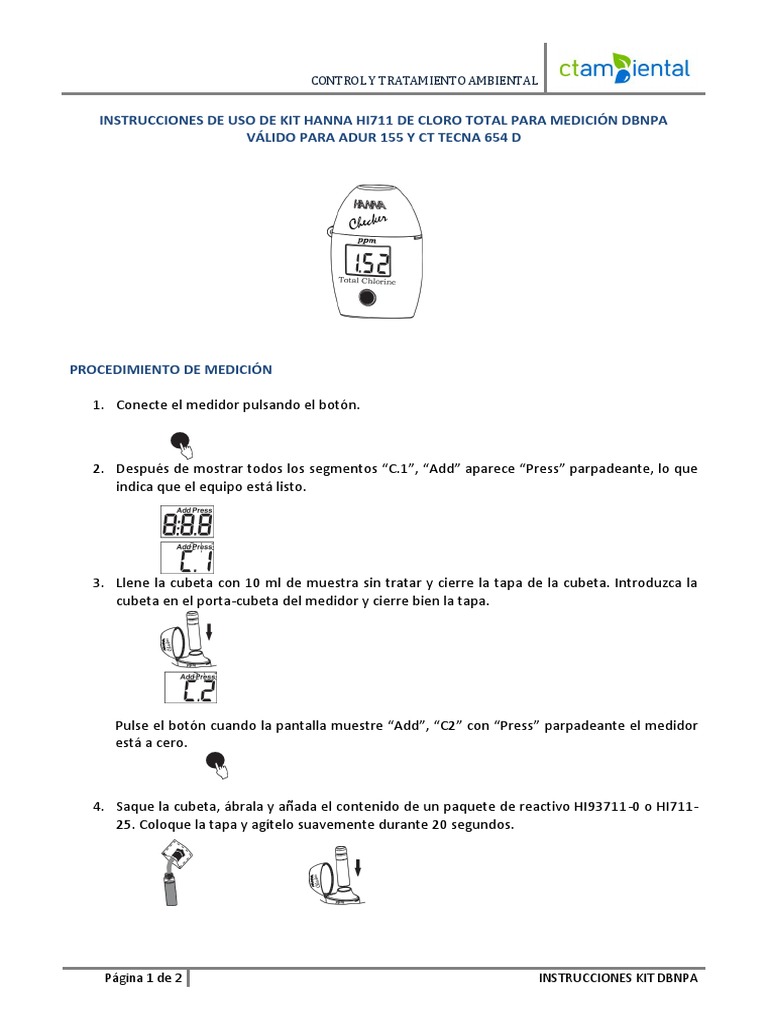Instrucciones Kit Dbnpa CT Ambiental Adur 155 CT Tecna 654 D | PDF