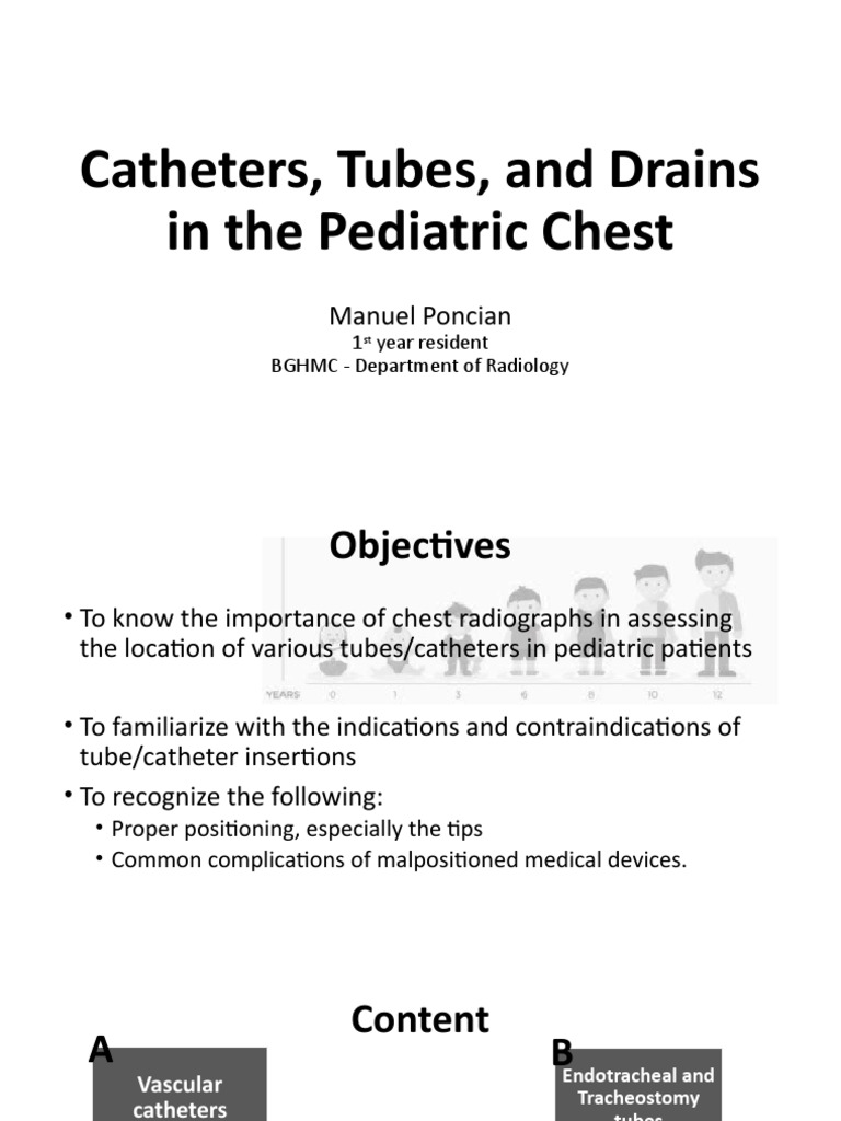 Catheters, Tubes, and Drains in The Pediatric Chest | PDF | Vein ...