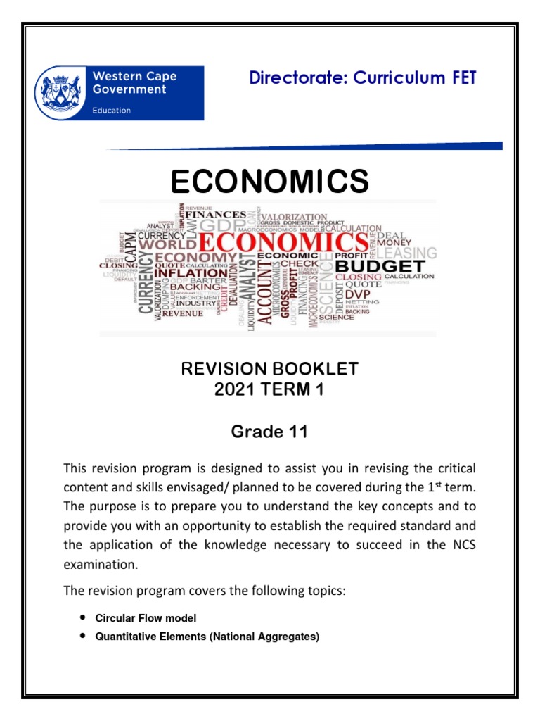 Economics Grade 11 Revision Term 1 - 2021 | PDF