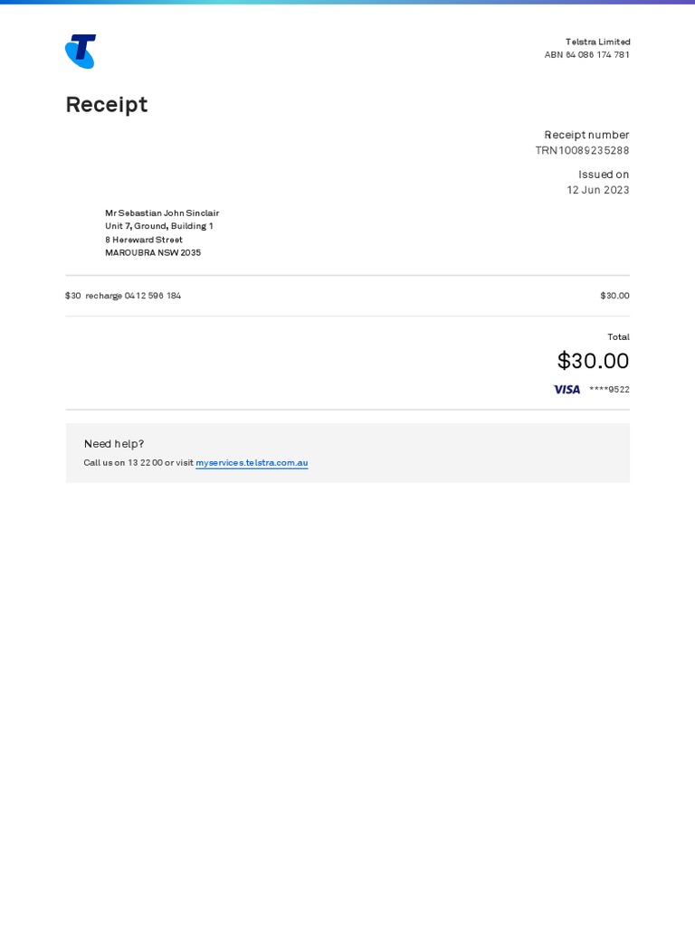 Telstra Phone Bill | PDF