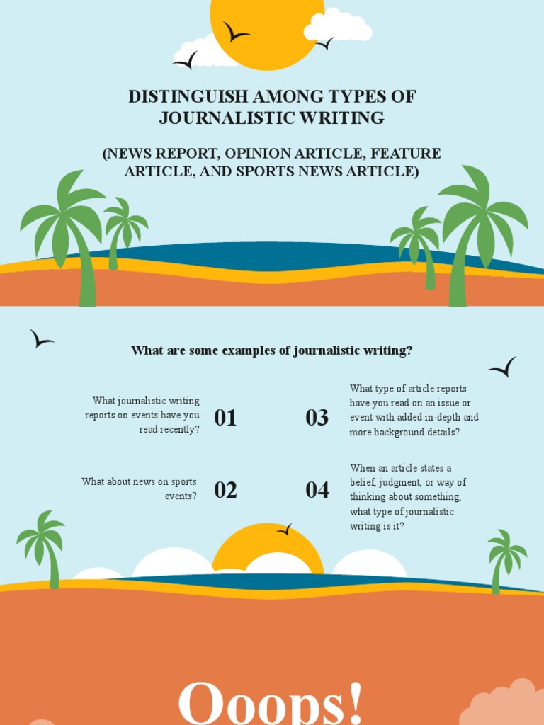 Journalistic Writing | PDF