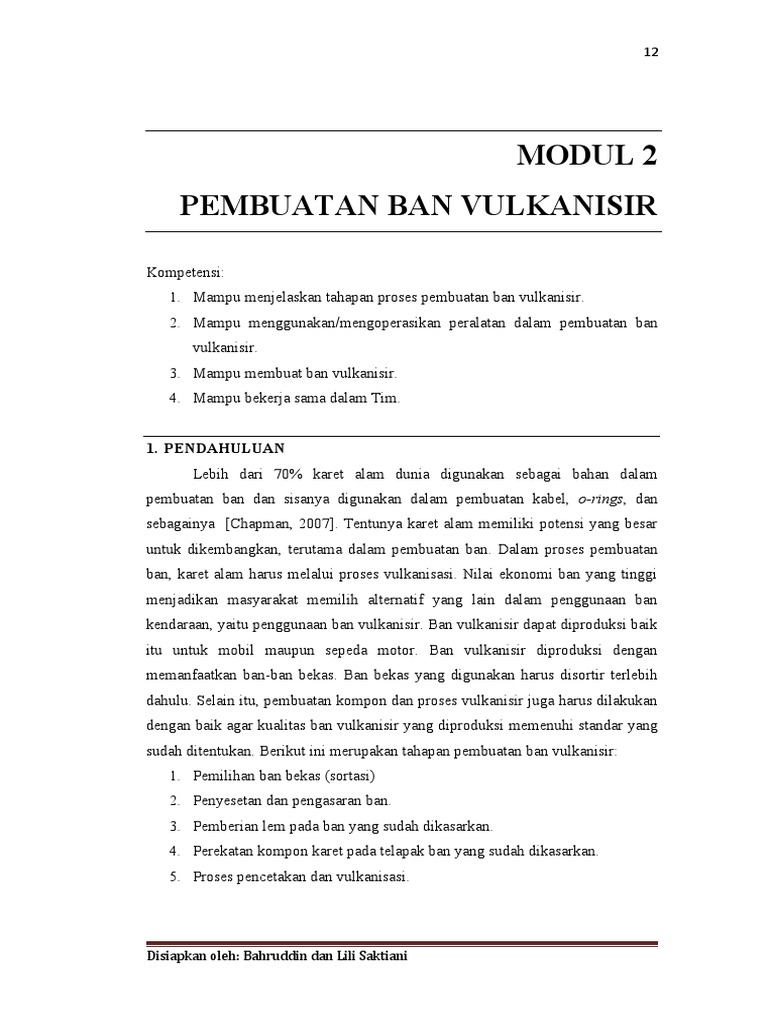 Proses Pembuatan Ban Vulkanisir | PDF | Sains & Matematika