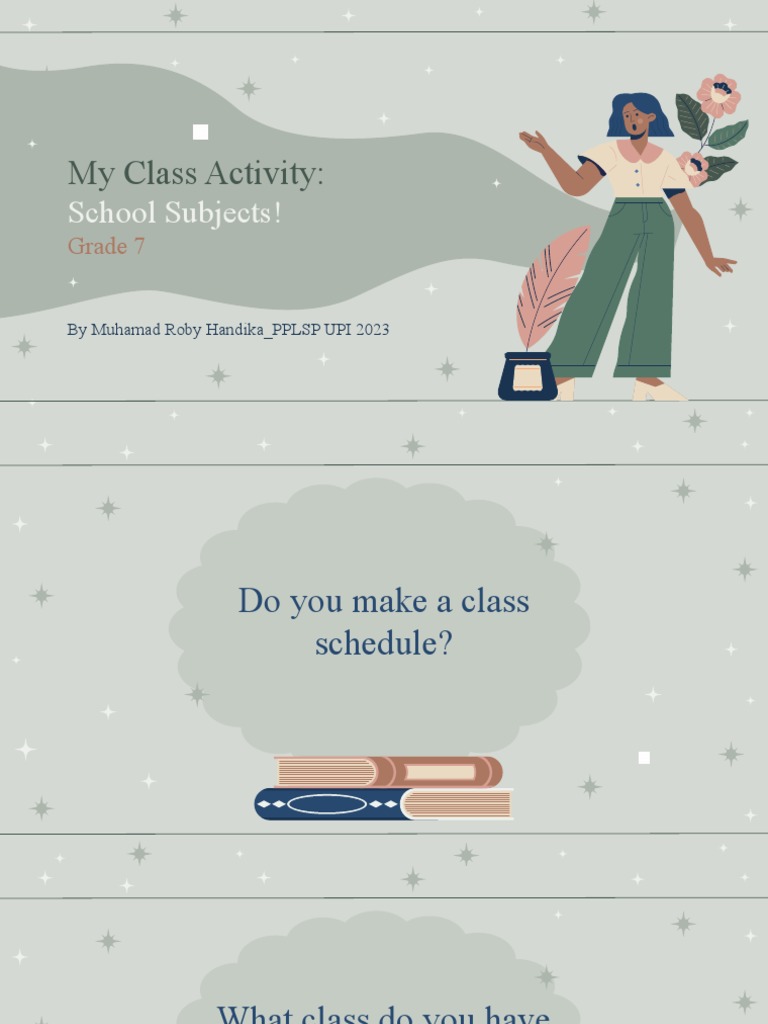 Descriptive Text Presentation About Class Schedule For Grade 7 | PDF