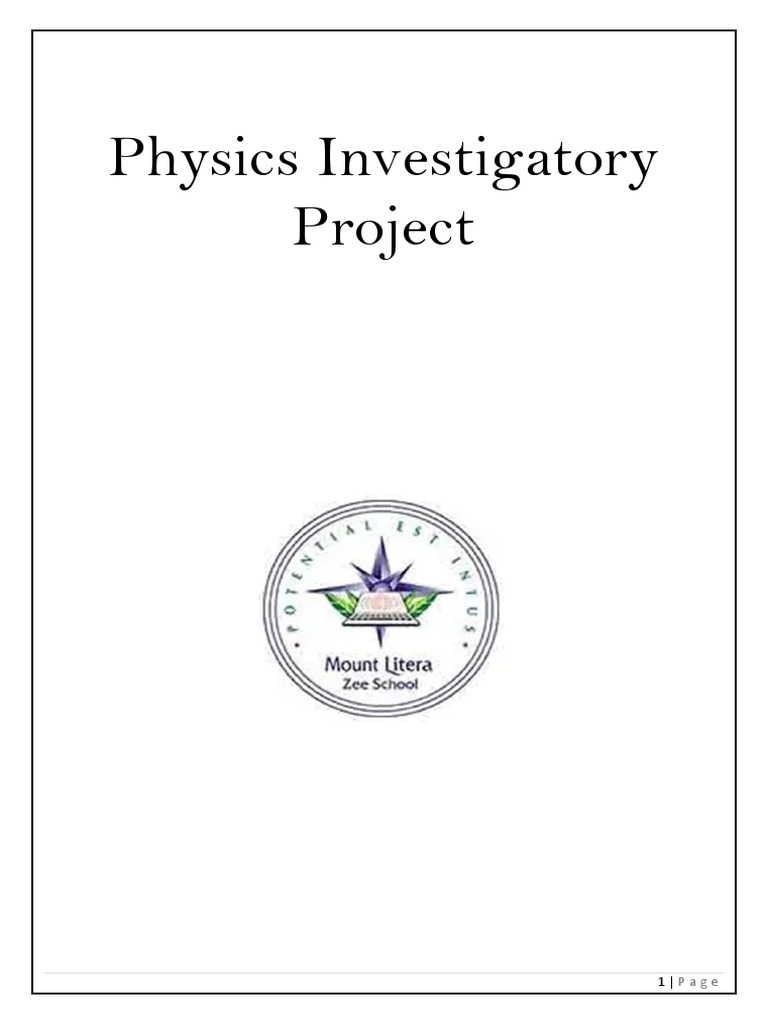 Physics Investigatory Project | PDF | Electromagnetic Induction ...