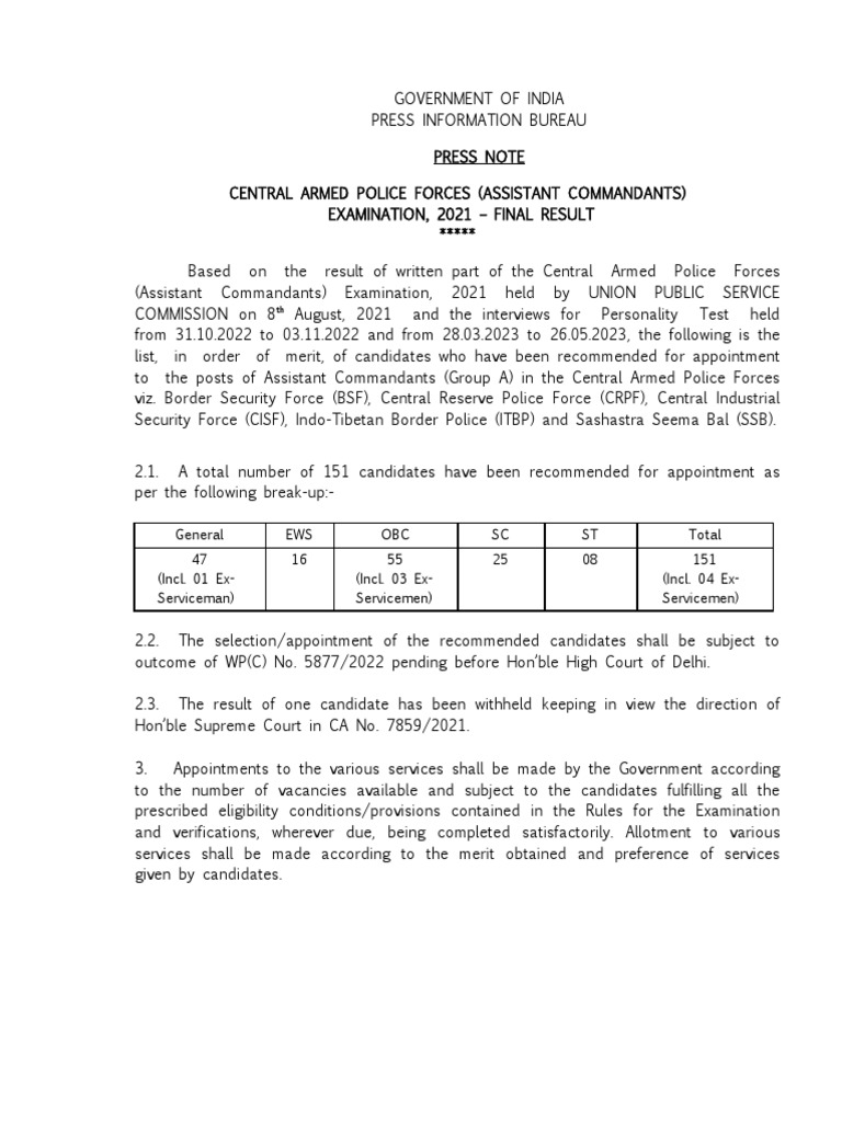 CAPF-2021 FR Eng 02062023 | PDF