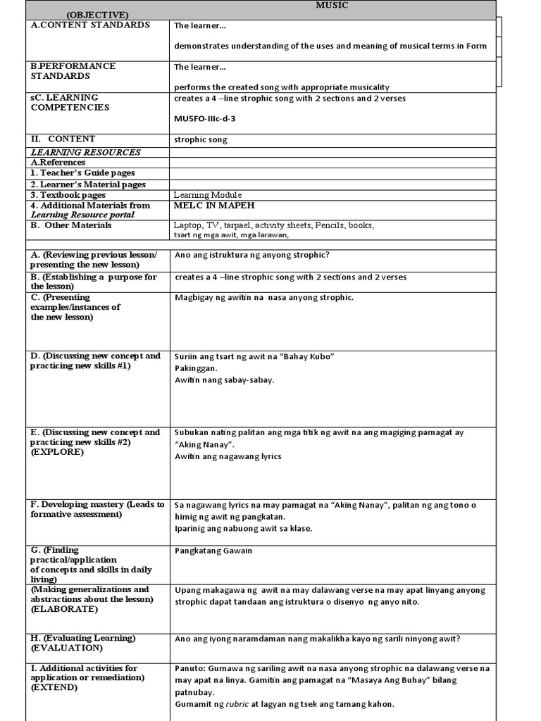 DLL Mapeh Q3 W4 | PDF