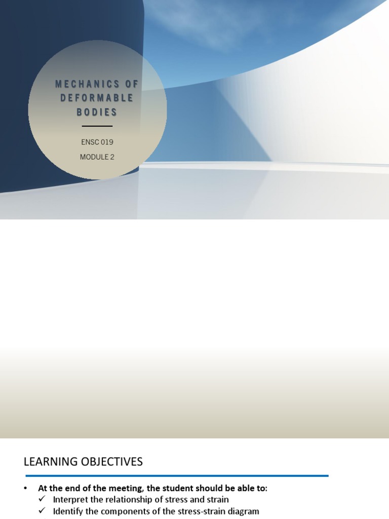 02 - Relationships of Stress and Strain | PDF | Strength Of Materials | Deformation (Engineering)