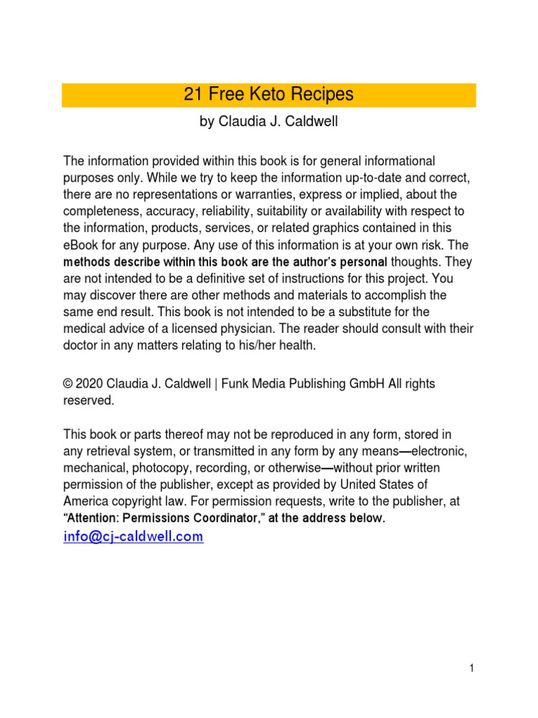 21 Free Keto Recipes | PDF | Bacon | Chili Pepper