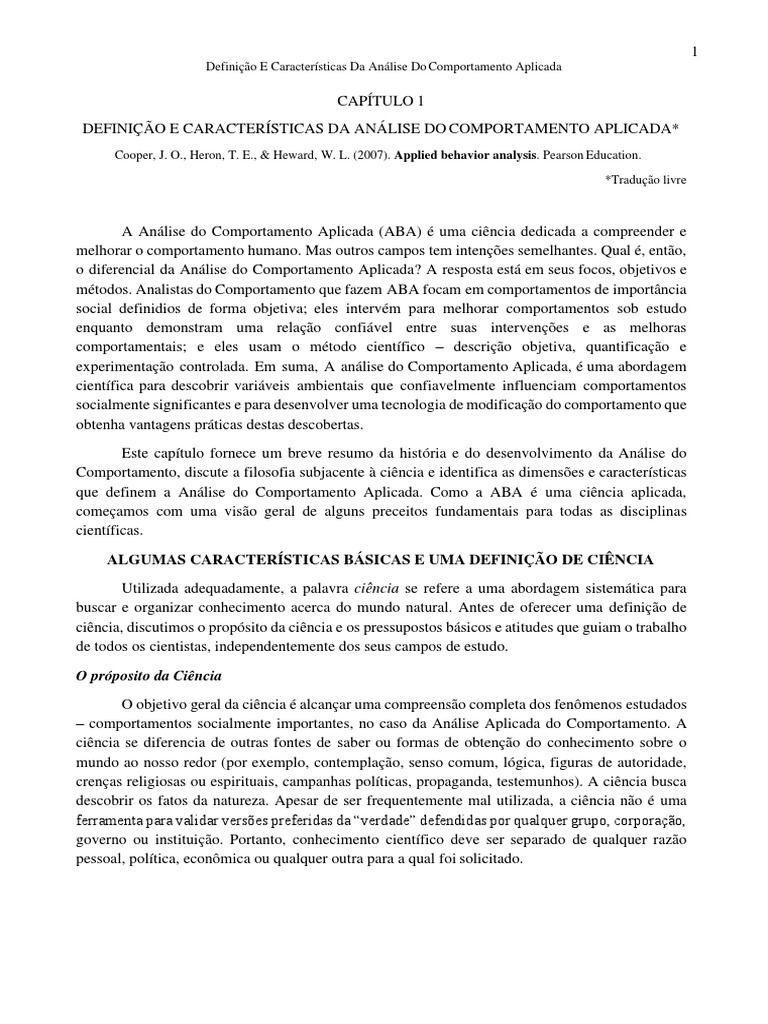 1 Cooper - Definição e Características ABA | PDF
