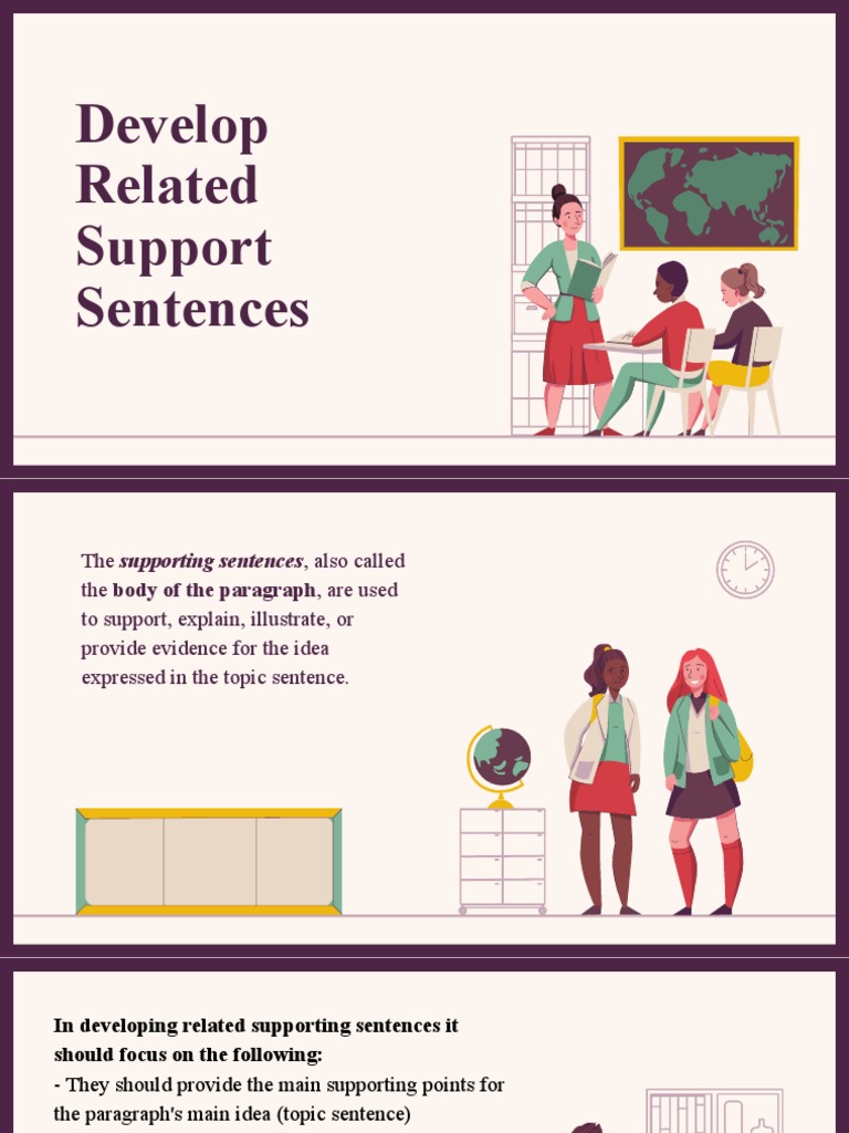 Support Sentences | PDF | Christmas | Cognition