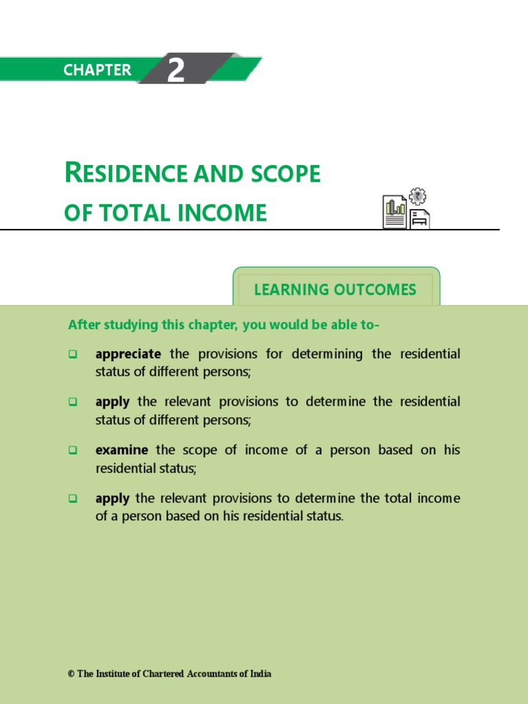 03 - Residence and Scope of Total Income | PDF | Accrual | Taxation In ...