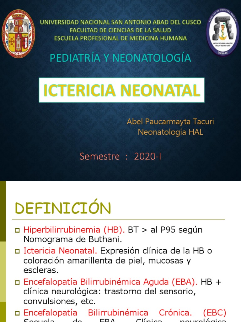 Ictericia Neonatal | PDF | Especialidades Medicas | Medicina CLINICA