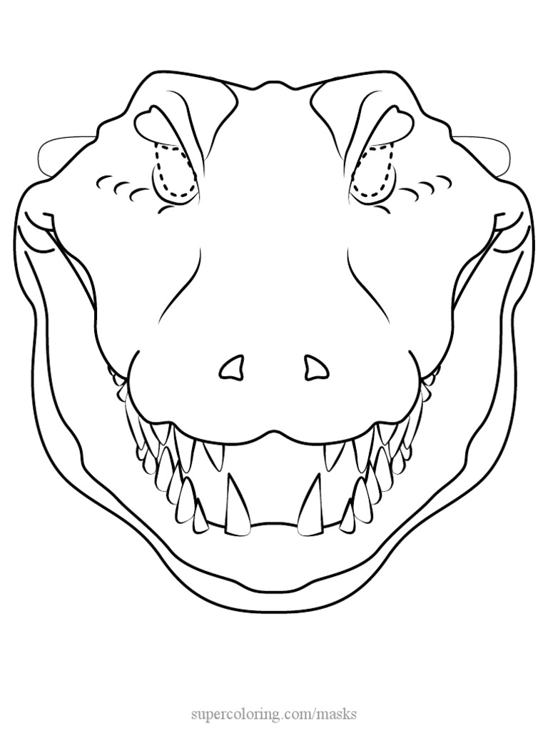 Crocodile Mask Outline Paper Craft | PDF
