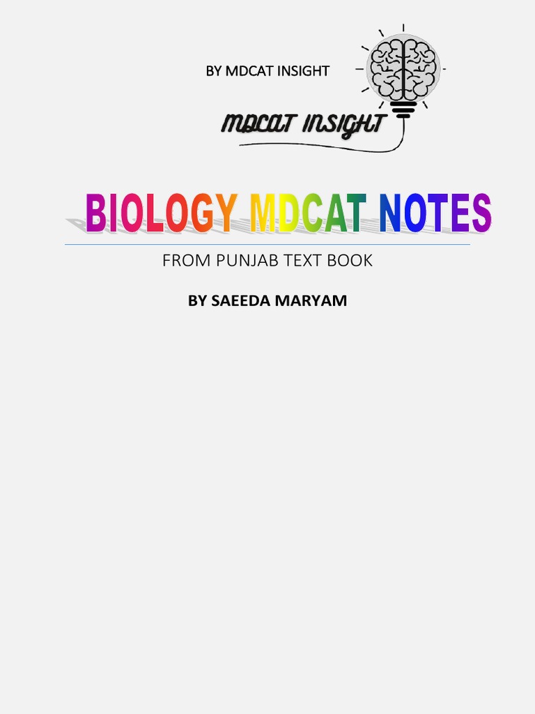 Punjab Cell Biology Notes by Saeeda Maryam | PDF
