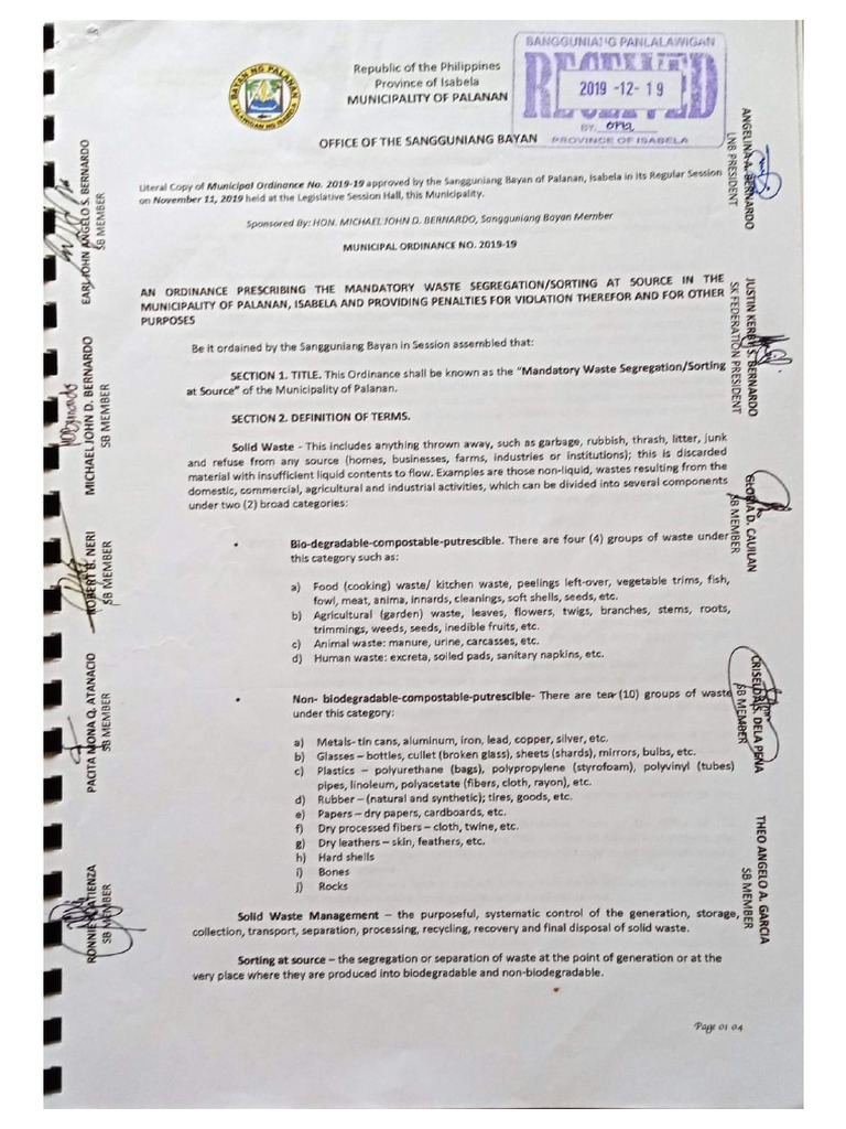 Municipal Ordinance No. 2019 19 | PDF Municipal Ordinance No. 2019 19 | PDF