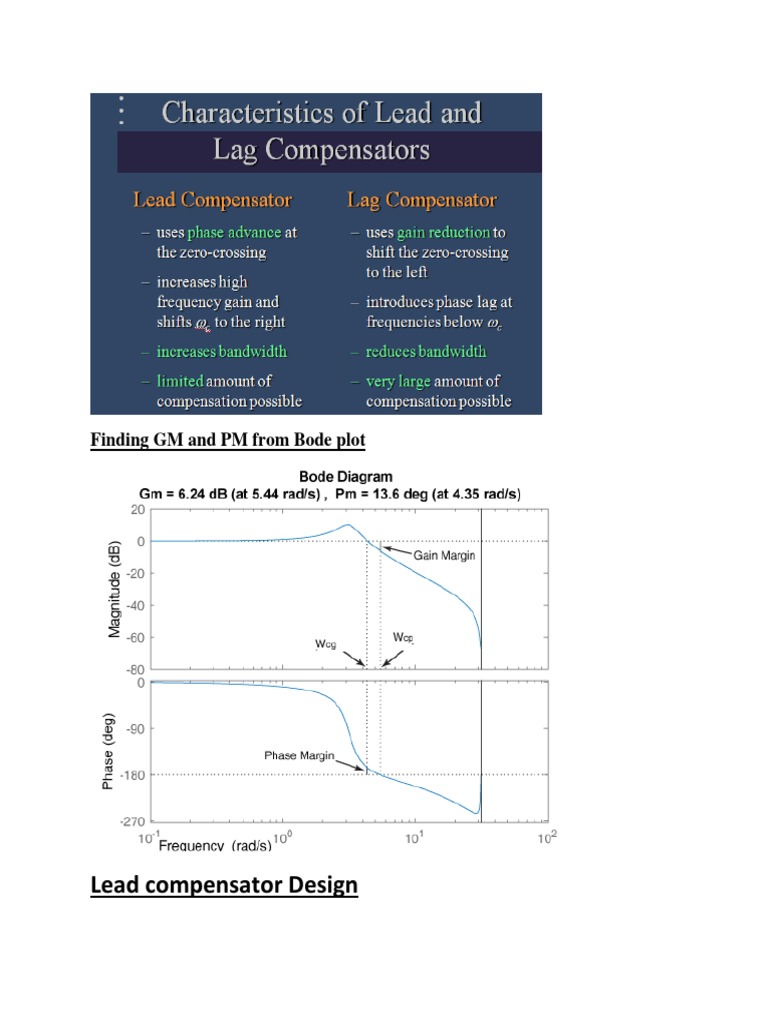 Lead and Lag Compensator Design Guide | PDF | Applied Mathematics ...
