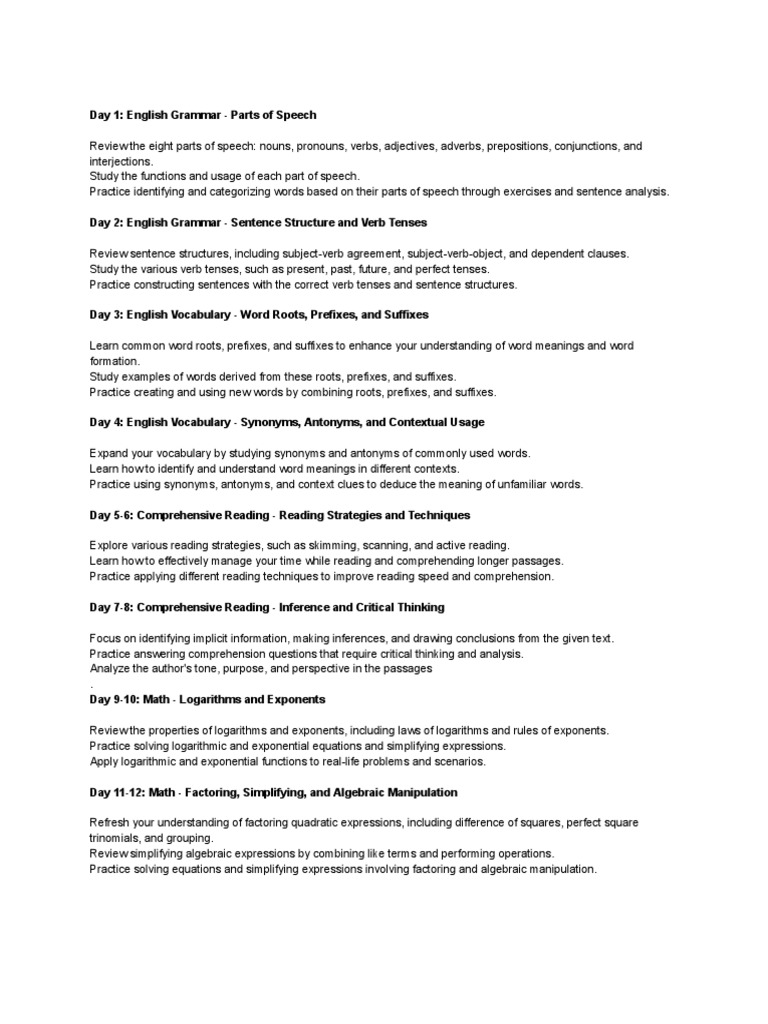 FEU SHS Entrance Exam Reviewer | PDF | Part Of Speech | English Grammar