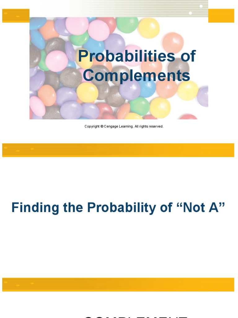 PROBABILITIES-OF-COMPLEMENTS | PDF