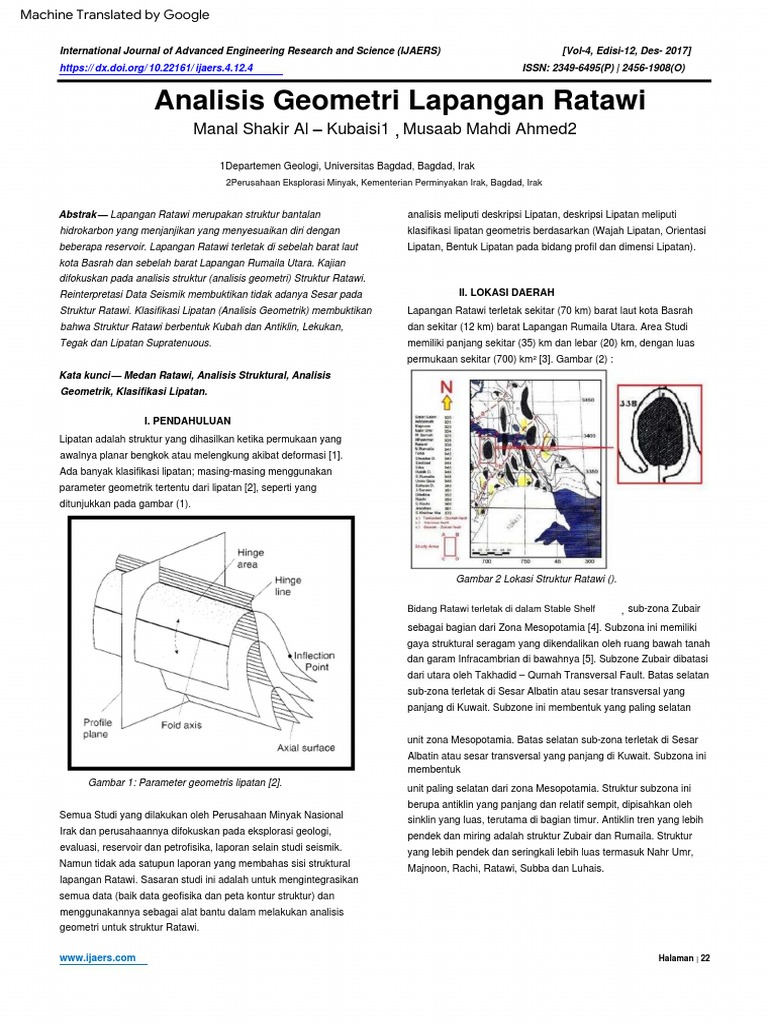 Geometry Analysis of Ratawi Field | PDF