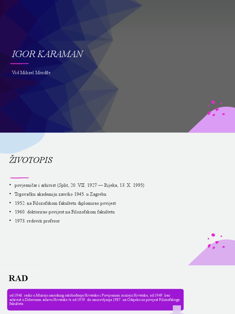 Igor Karaman | PDF