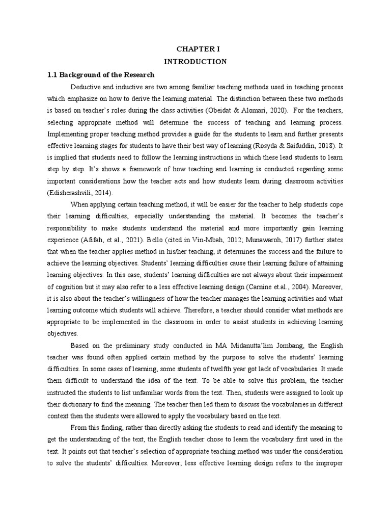 Teaching Methods: Deductive vs. Inductive | PDF | Teaching Method | Teachers