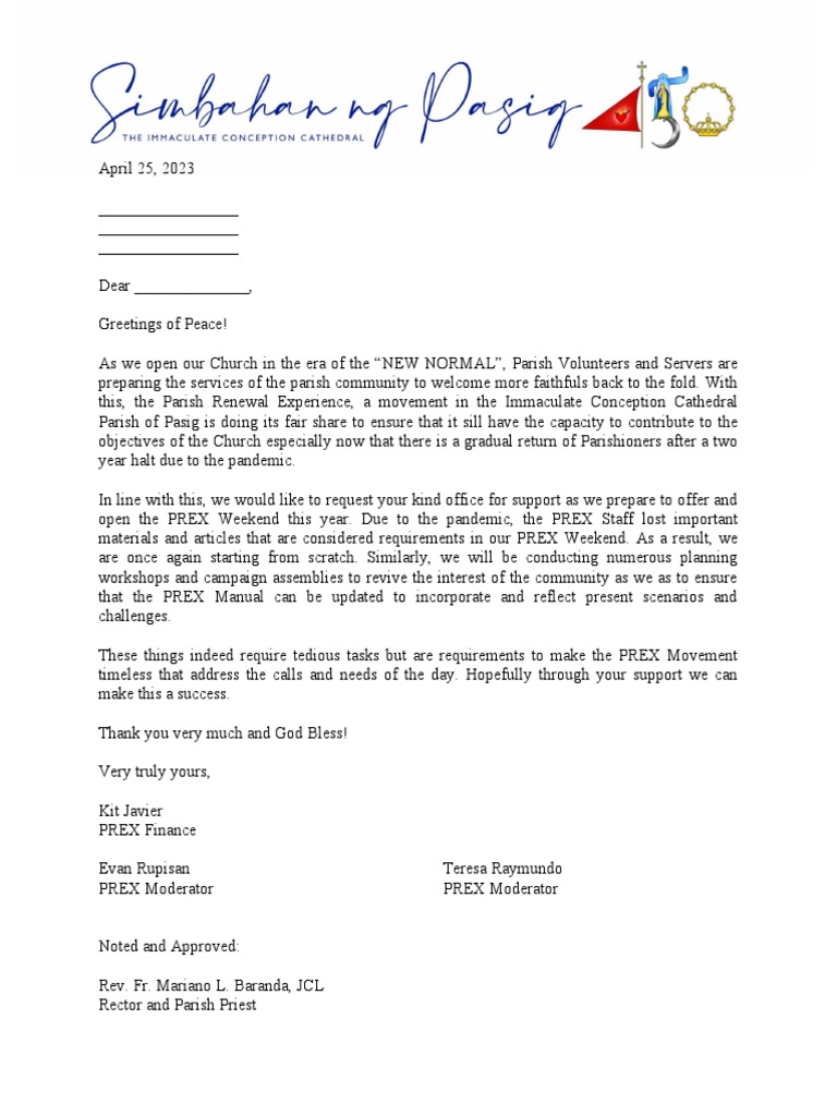 Letter-Prex-General | PDF