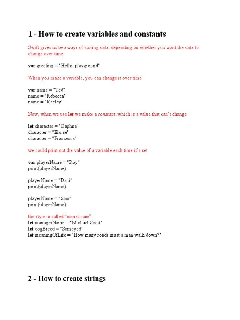 Swift Language Pdf Parameter Computer Programming Swift Programming Language