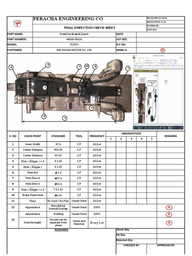 FINAL INSPECTION CHECK SHEET Maru A 01-02-2021 | Download Free PDF ...