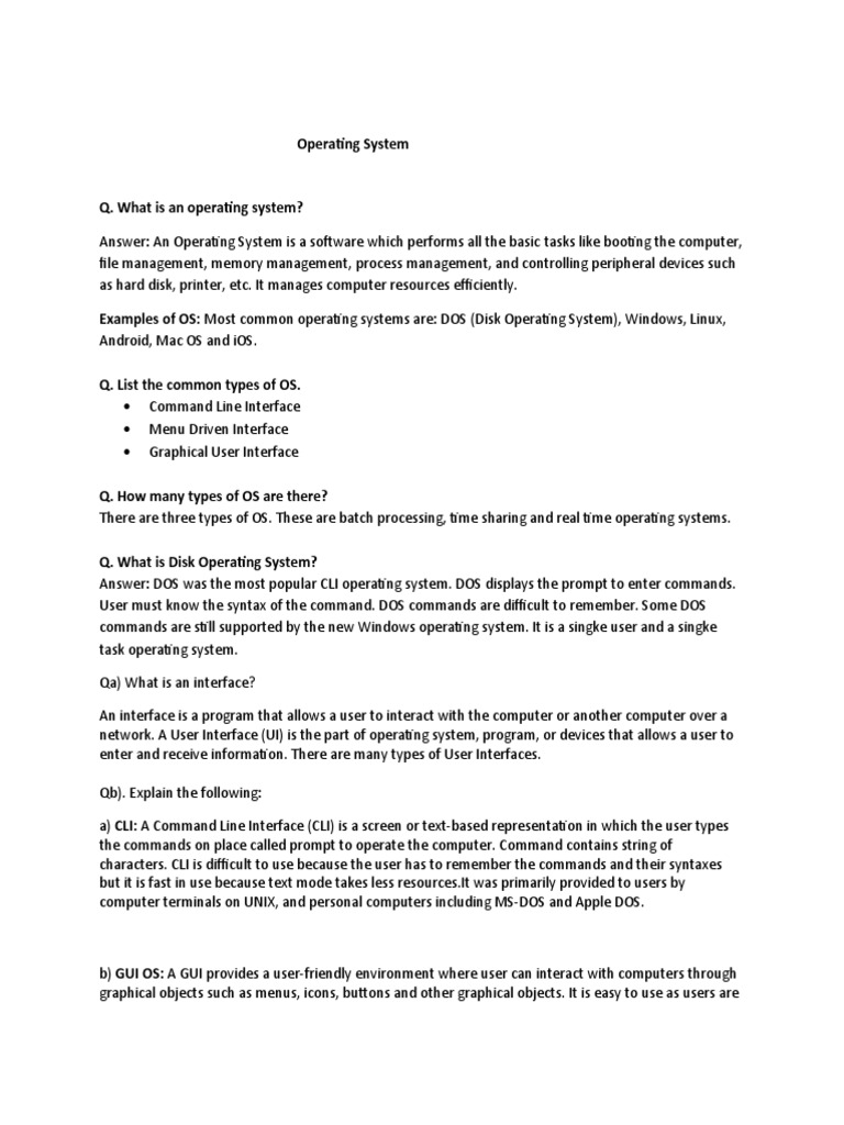 Operating System | PDF | Graphical User Interfaces | Operating System