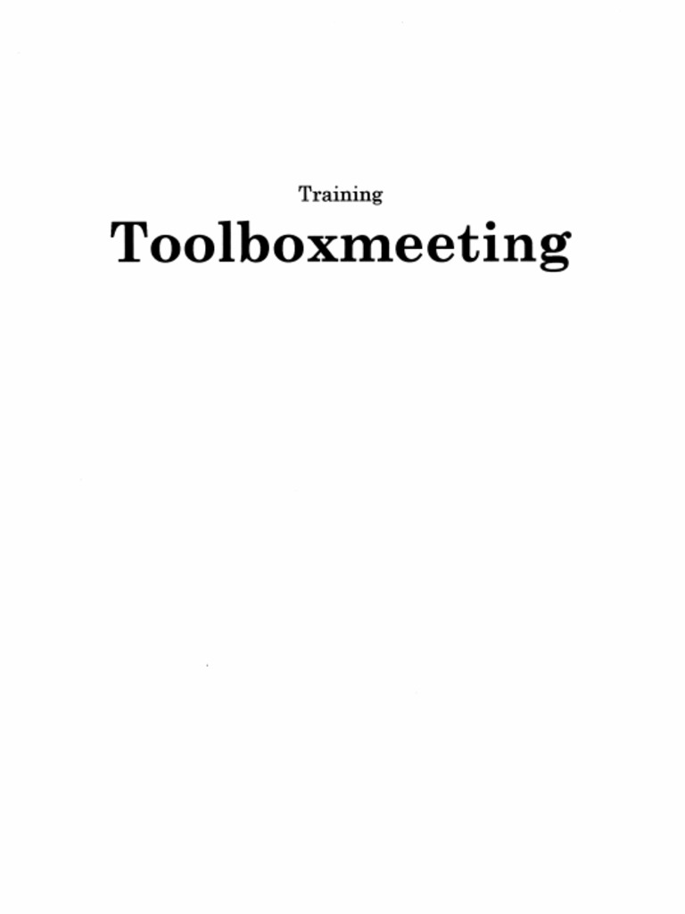 Training toolbox | PDF