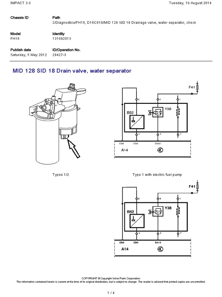 MID 128 SID 18 Drain Valve, Water Separator | PDF | Electromagnetism ...